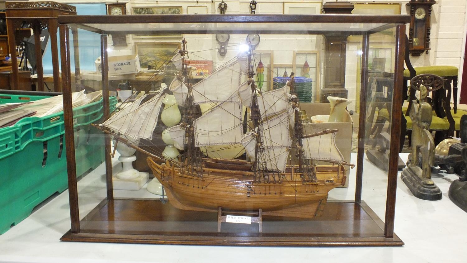A modern model of HMS Bounty in wood and... - auctions & price archive