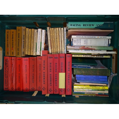 A quantity of horse racing form books: Sporting Chronicle Horses in ...