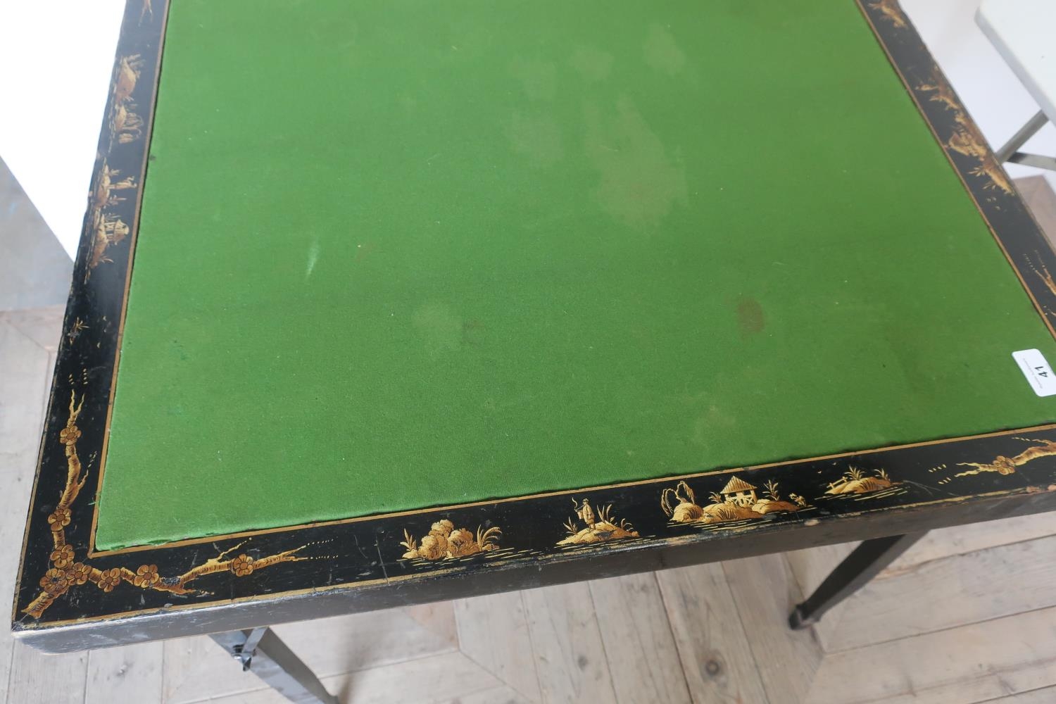 C.1920s chinoiserie square topped card - auctions & price archive