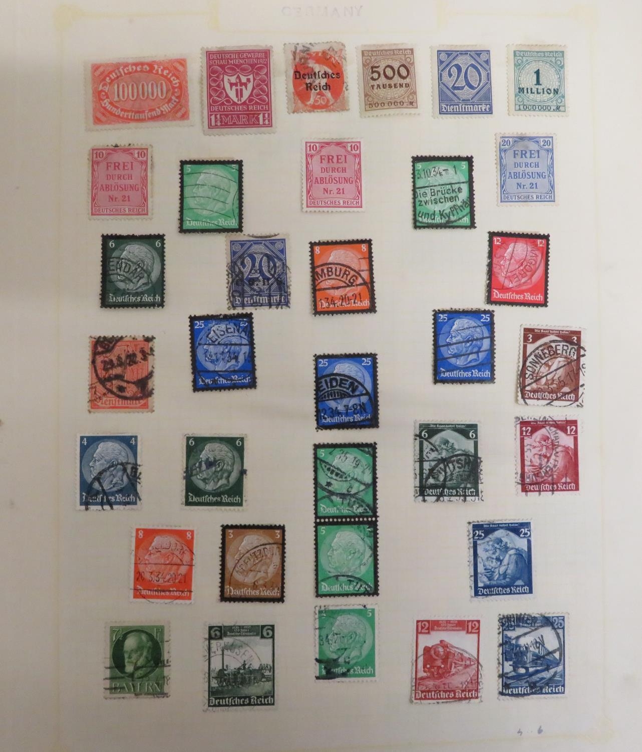 Acme stamp album containing All World - Auktionen & Preisarchiv