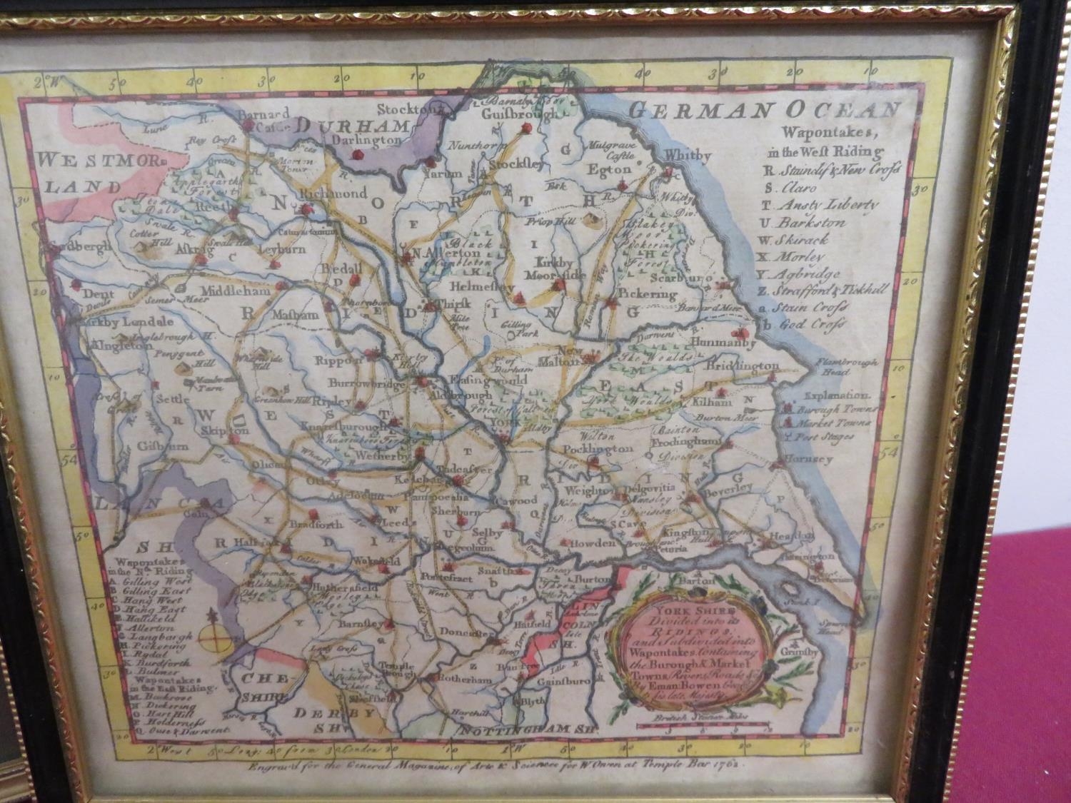 Small 18th C map of Yorkshire Divided - Auktionen & Preisarchiv