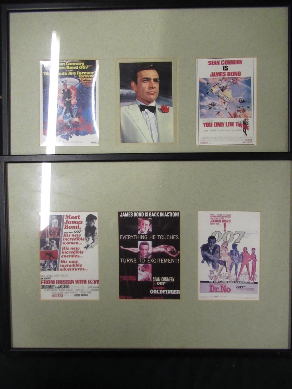 Six framed and mounted postcard film - auctions & price archive