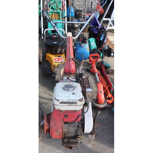 Honda F600 rotavator with pneumatic wheels (in working order)