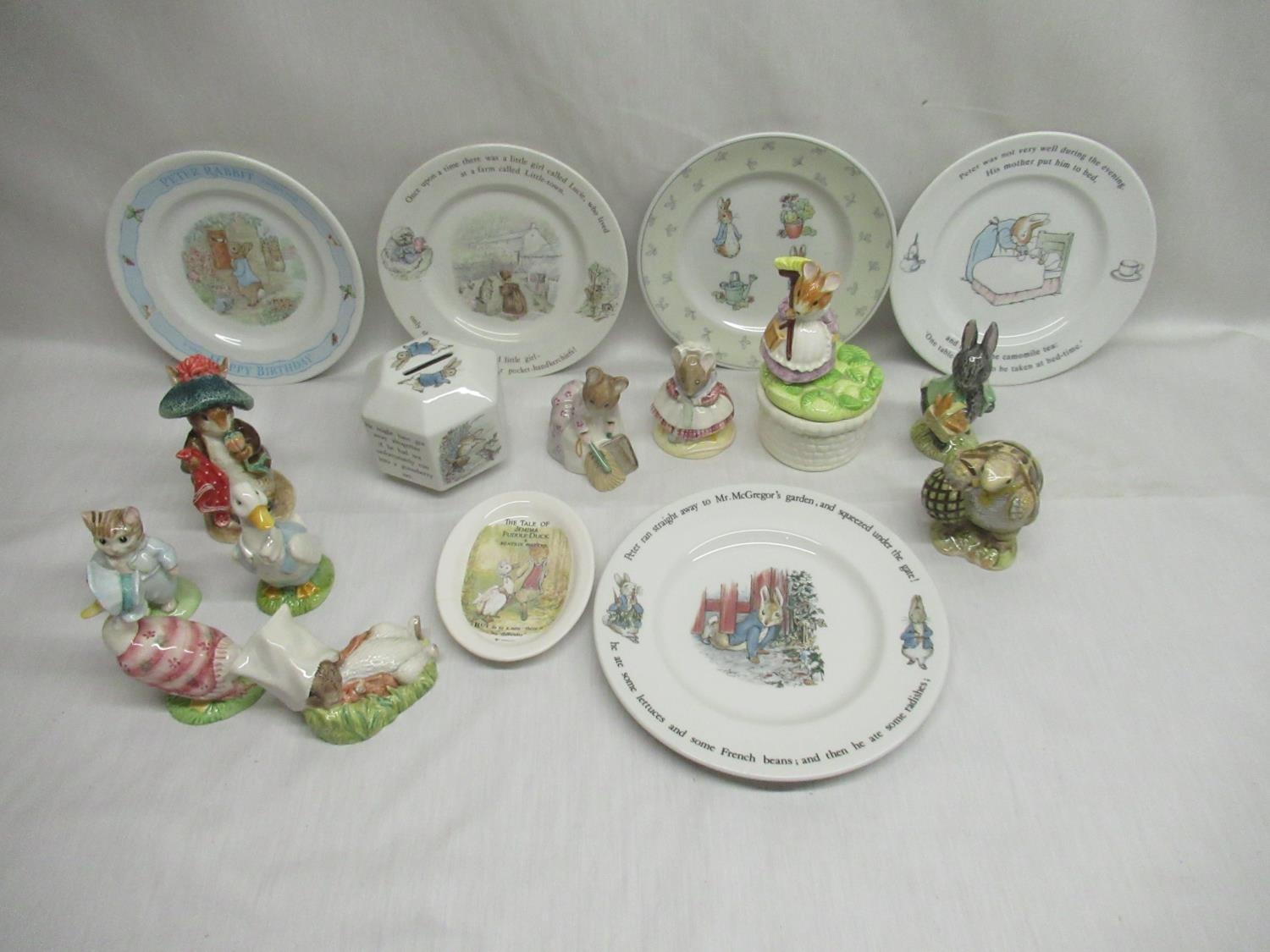 Five Wedgwood Peter Rabbit plates - auctions & price archive