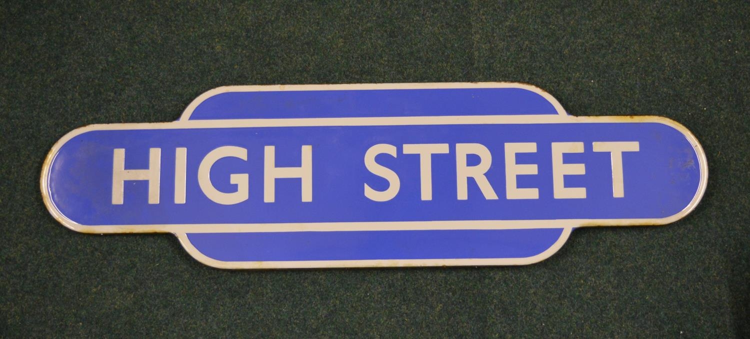 Scotrail pale blue sign "High-street - auctions & price archive