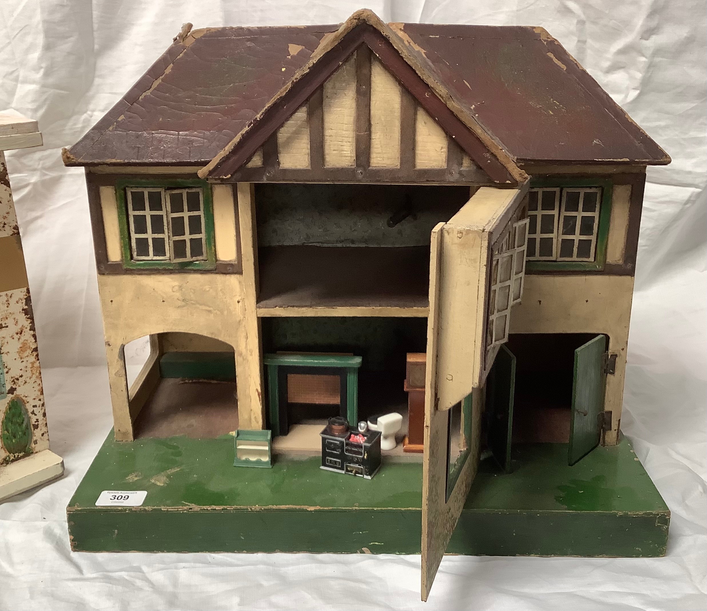 Triang 1940 dolls house with tin plate - auctions & price archive