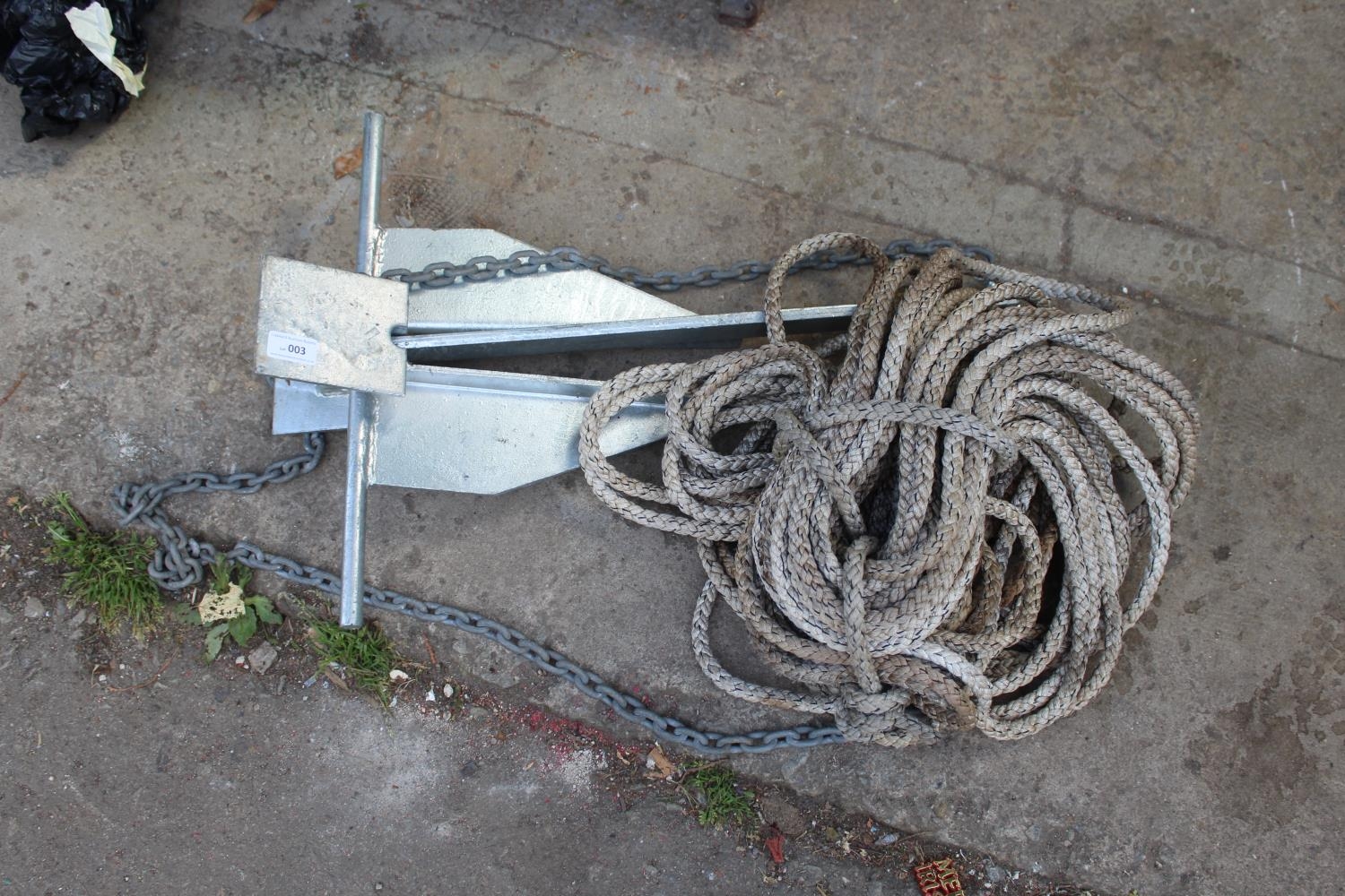 LARGE ANCHOR AND ROPE