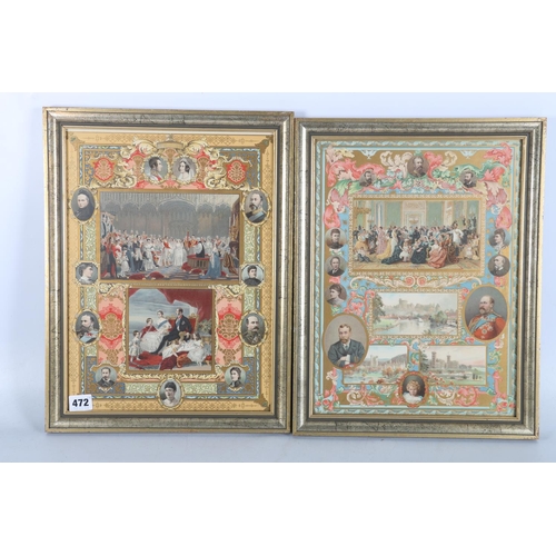 Two coloured lithographs of Queen Victoria and Prince Albert... | Barnebys