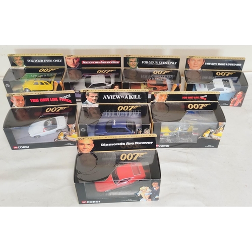 Eight boxed Corgi James Bond Definitive Collection figures c... | Barnebys