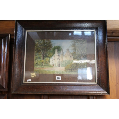 J MITCHELL, castle in trees, watercolour, signed and dated 1... | Barnebys