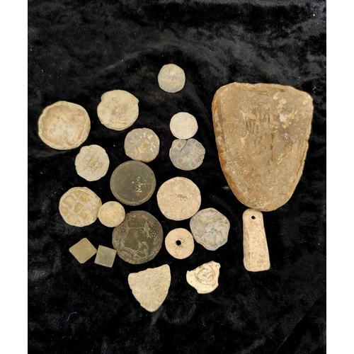 Medieval-Victorian lead and copper artifacts to include lead... | Barnebys