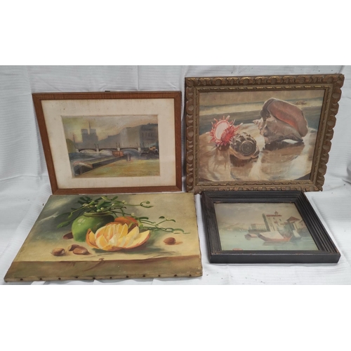 ELSA HEINZER. Pont de Sully. Pastel. 21cm x 30cm. Signed and... | Barnebys