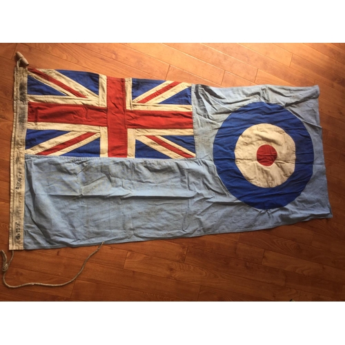 RARE WW2 RAF SINGLE PANEL STITCHED AIR MINISTRY RAF 1943 AIRFIELD FLAG ...