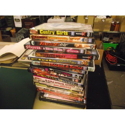 pile of adult dvds