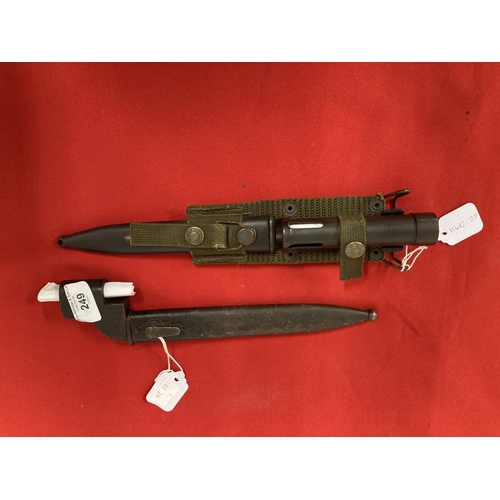 Militaria/Edged Weapons: Argentinian FN FAL type C bayonet s... | Barnebys