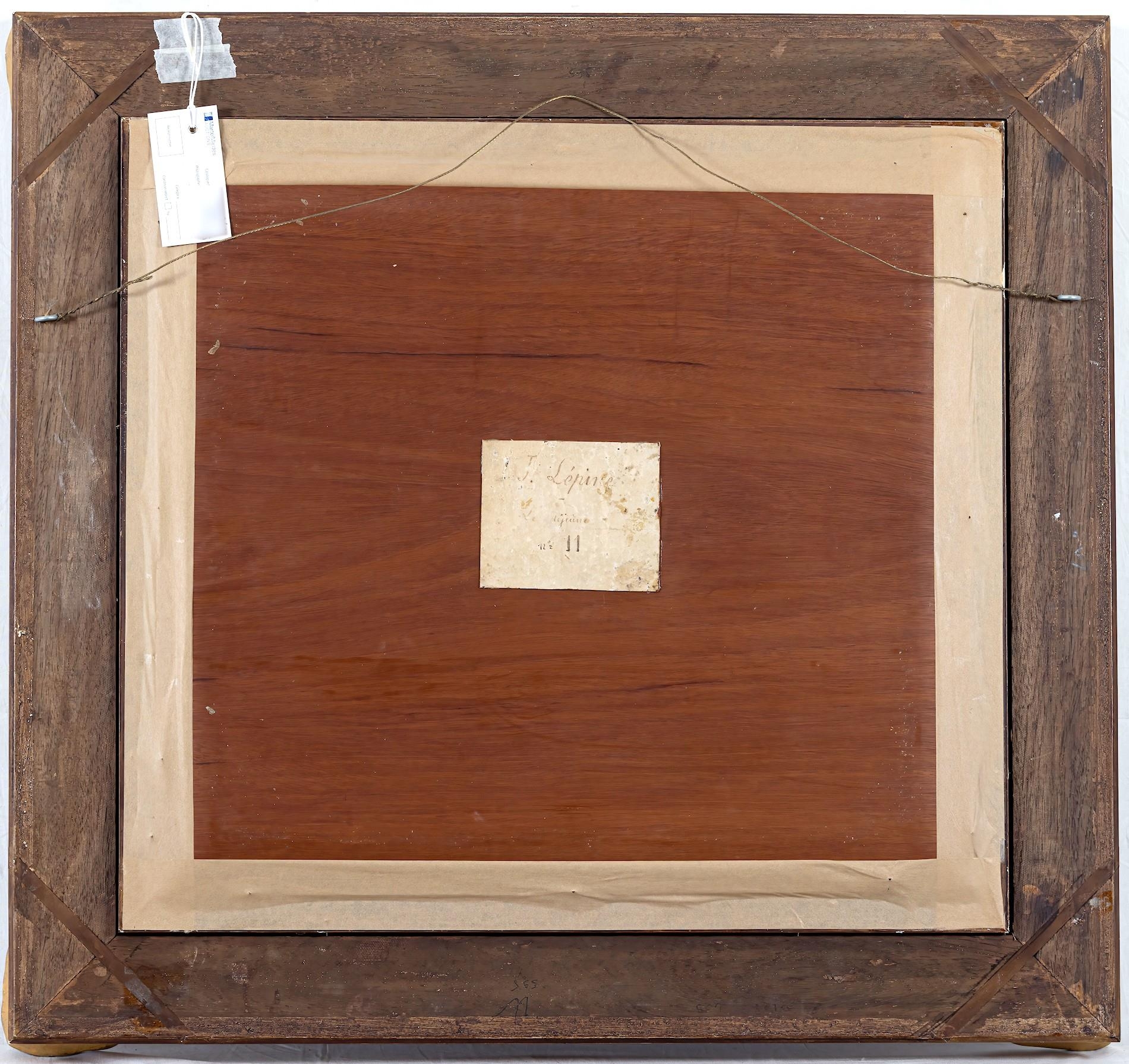 Joseph Lépine (French, 1867-1943), Le Dejeuner. oil on a chamfered ...