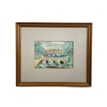 Framed watercolour painting by R. MacDonald Ross. 32/27cm