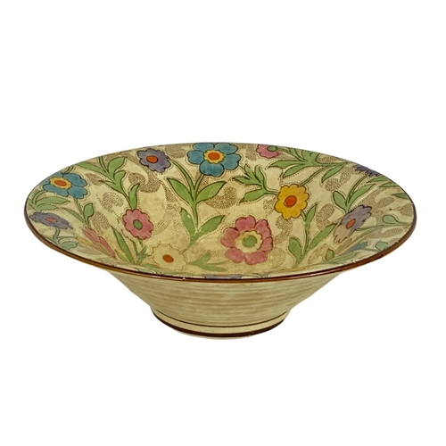 Tuscan Decoro Pottery bowl. Circa 1930. 258/725. 21.5 x 6.5cm